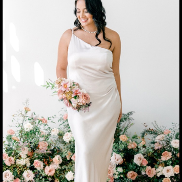 Revelry | Dresses | Jade Satin Dress From Revelry Color Rust | Poshmark